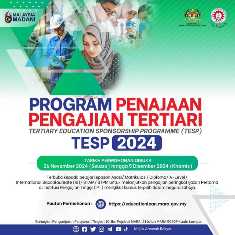 Panduan Permohonan Program Penajaan Pengajian Tertiari (TESP) MARA 2024 ...
