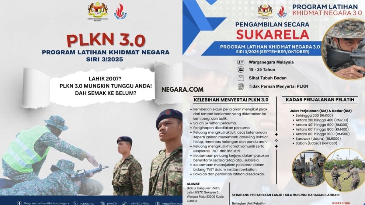 PLKN 3.0 – Semakan PLKN 2025 Siri 3 / 2025